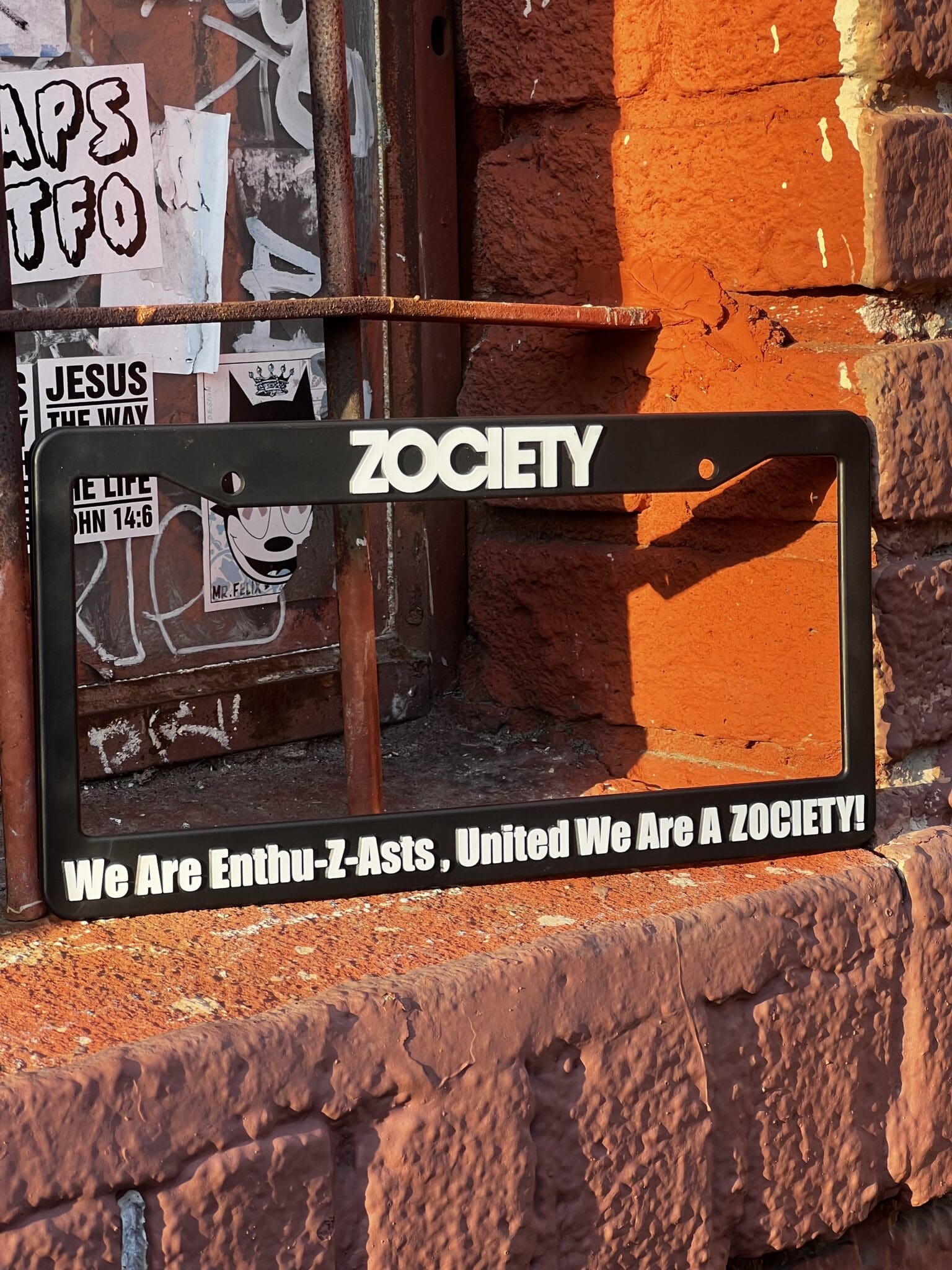 ZOCIETY LICENSE PLATE FRAME – Zociety